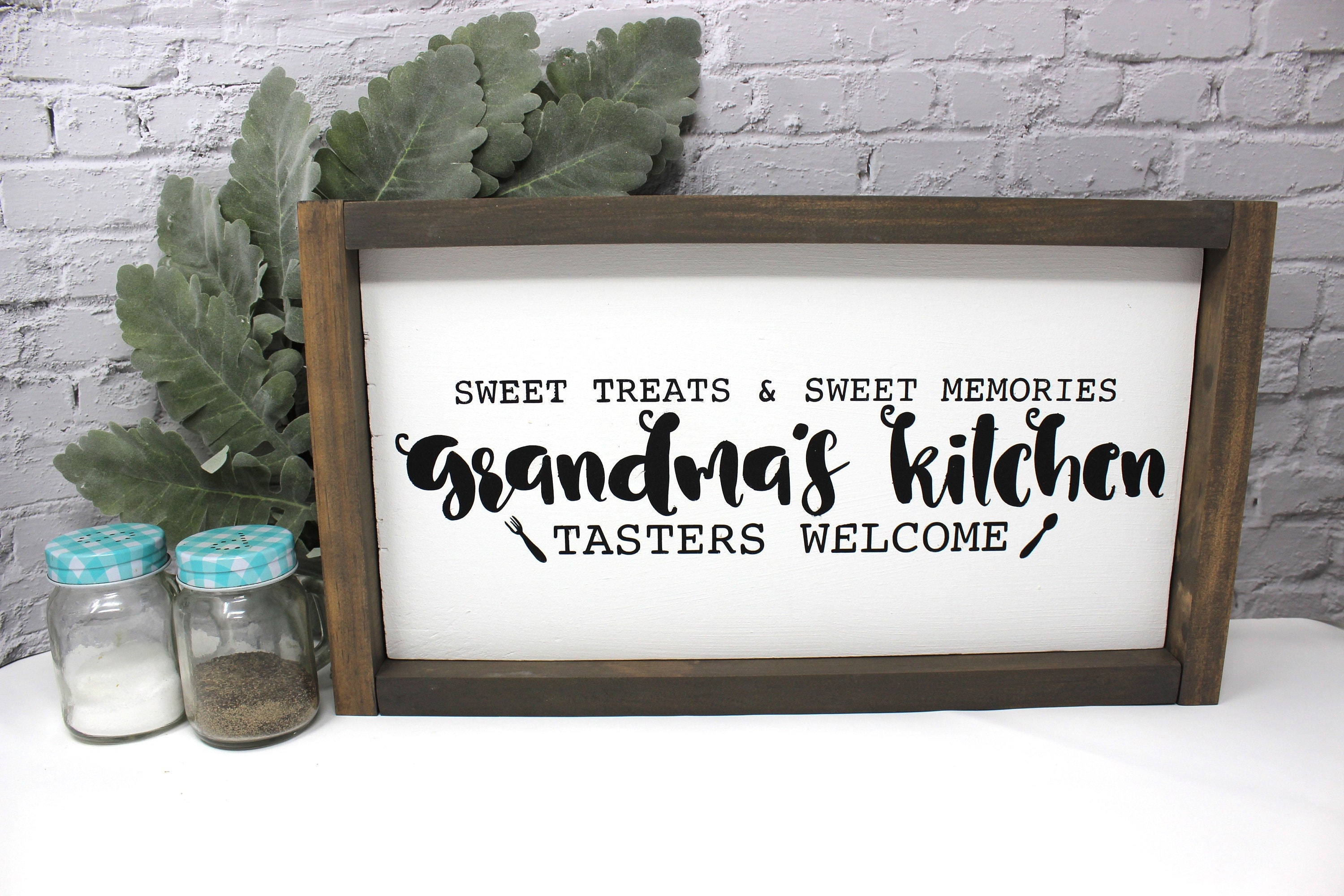 Grandma's Kitchen Sign, Kitchen Sign, Kitchen Wood Sign, Farmhouse ...