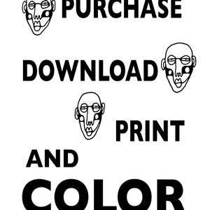 Printable Coloring Page/ Poster 8.5x11 - Etsy