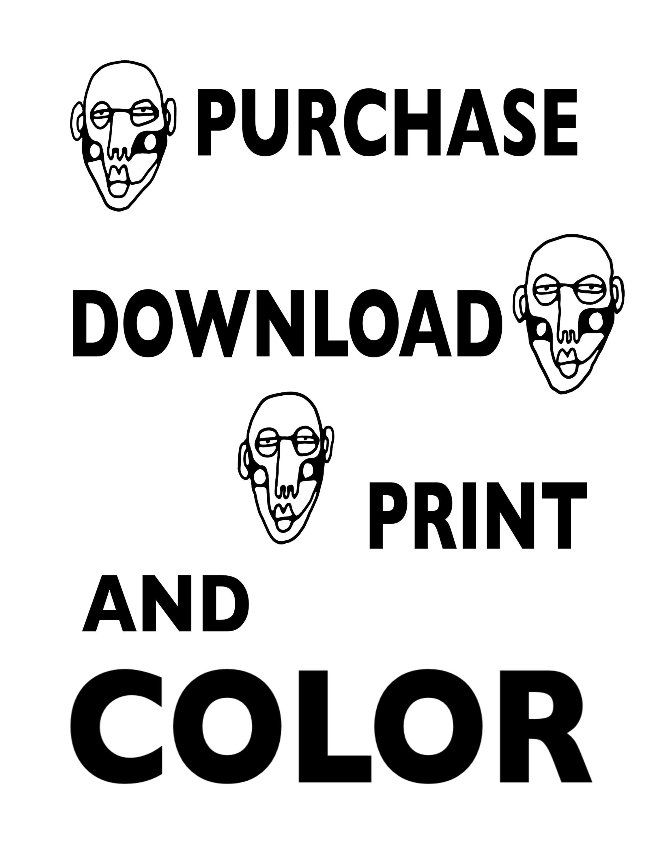 Printable Coloring Page/ Poster 8.5x11 - Etsy