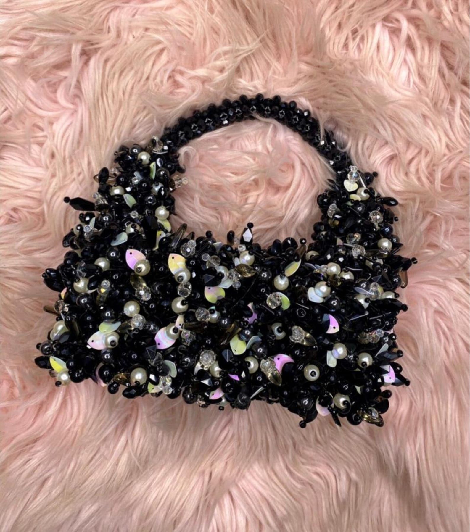 Beaded Bag, Crystal Beaded Bag, Vintage Bag, Luxury Bag, Women Purse ...