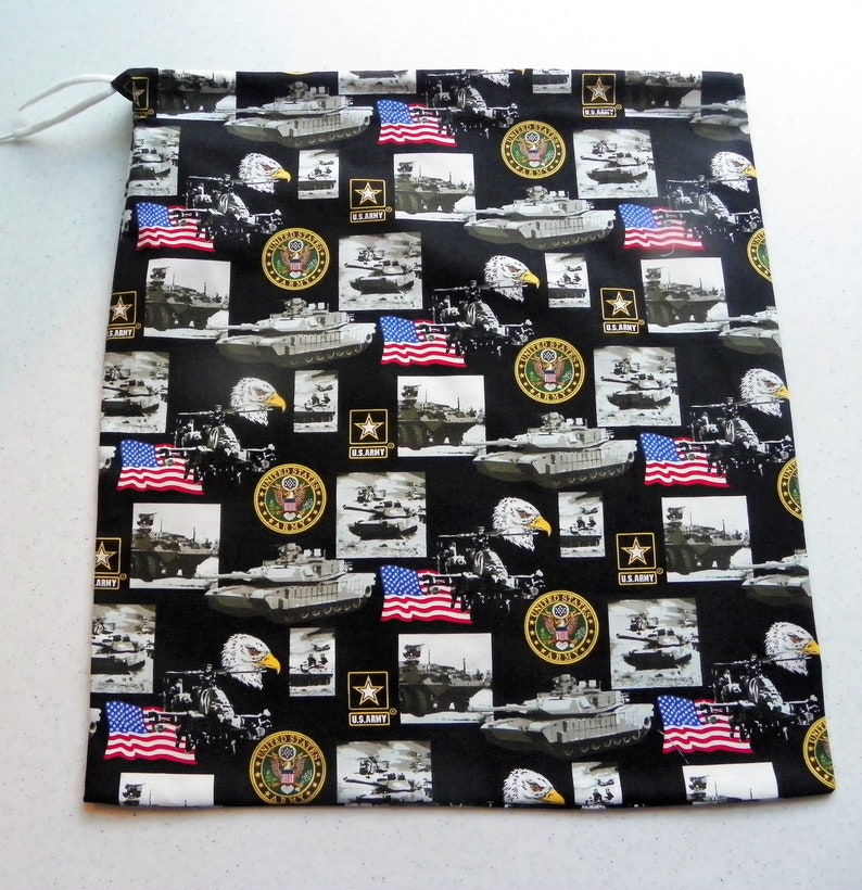 U.S. Army Drawstring Bag - Pouch -american Flag - Eagle - Tanks - Etsy