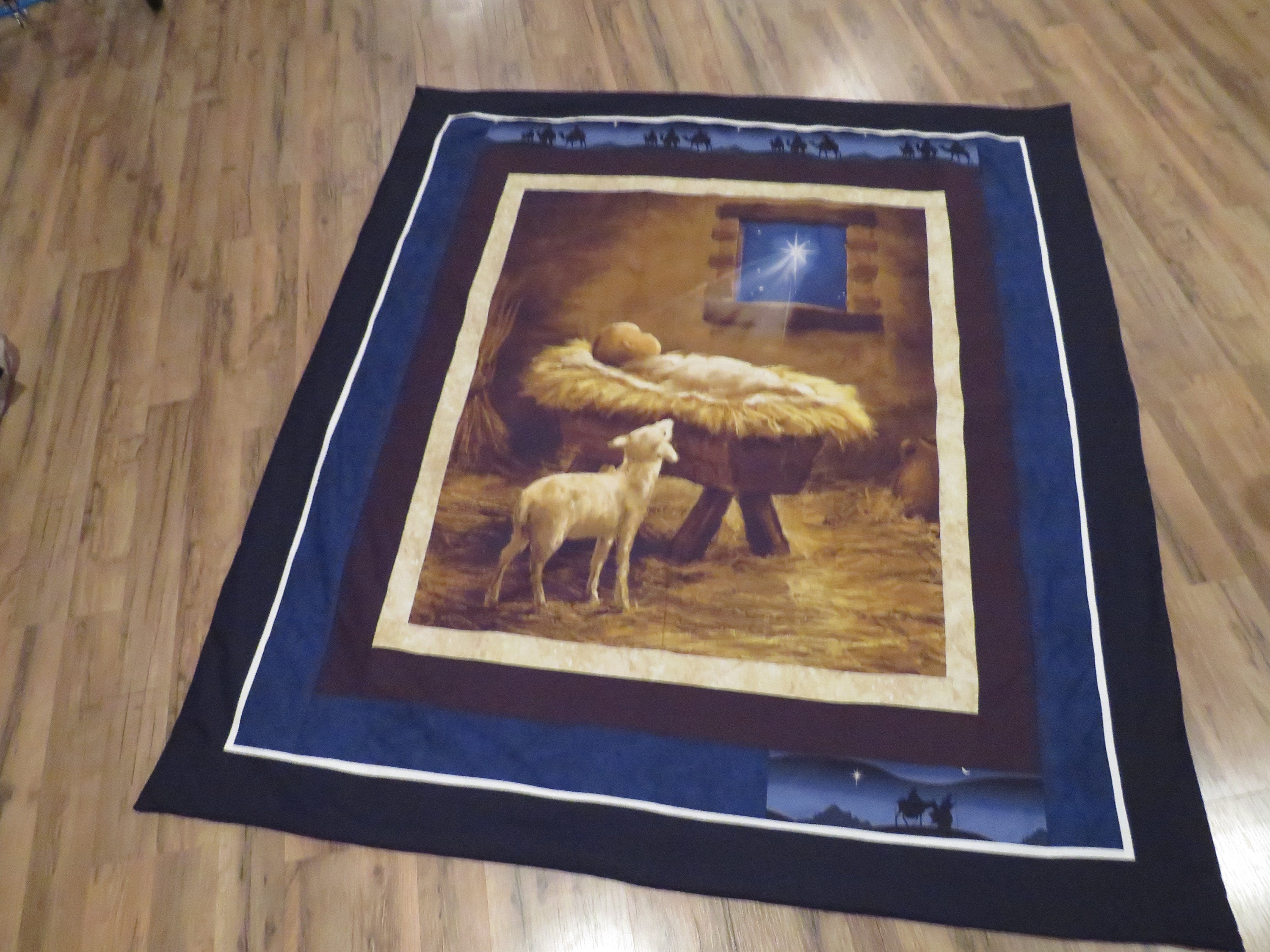 Christmas Quilt, Baby Jesus, Nativity, Baby in Manger, Large Throw - Etsy