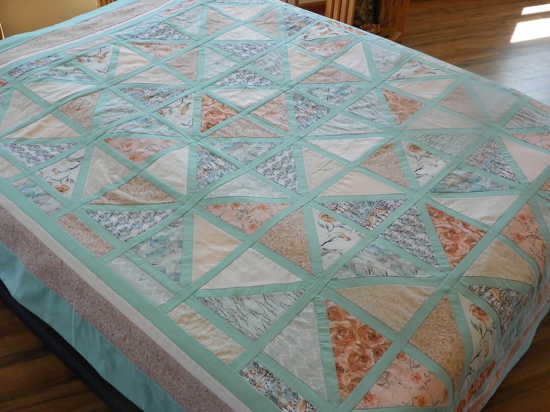 Patchwork Queen Size Quilt - With 2 Pillowcases - Etsy