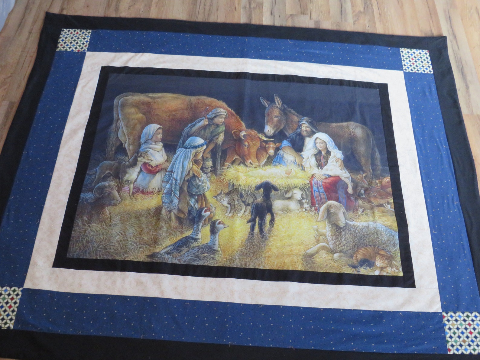Christmas Manger Scene, Large Quilted Throw, Jesus Birth - Etsy