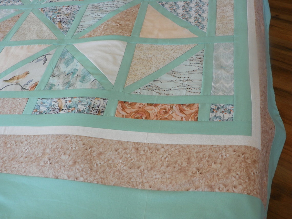 Patchwork Queen Size Quilt - With 2 Pillowcases - Etsy