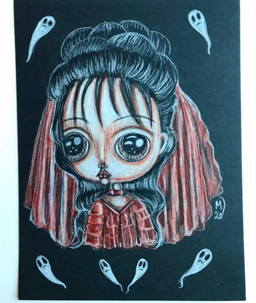 Lydia Deetz Beetlejuice Colored Pencil Original Art - Etsy