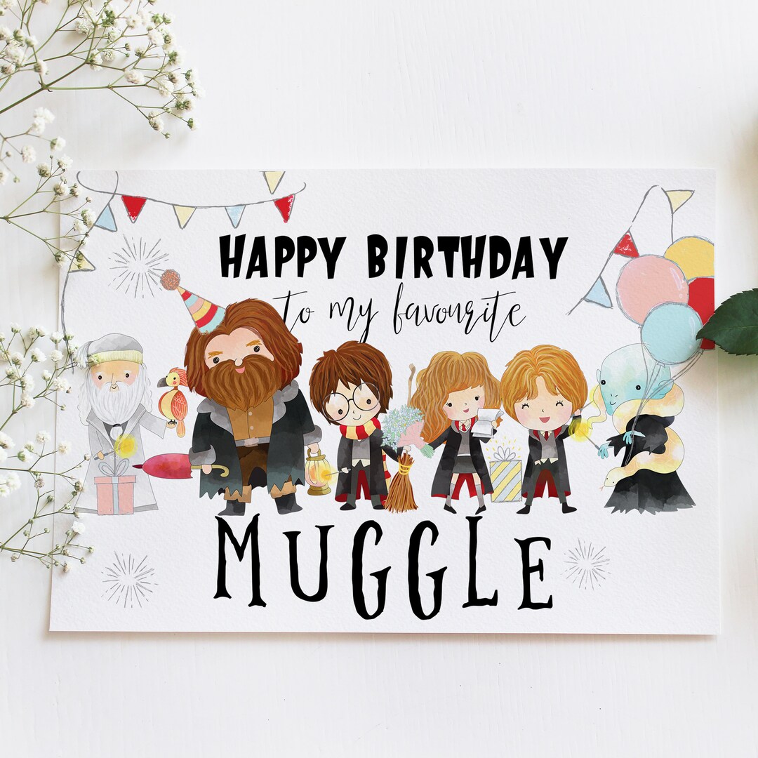 Happy Birthday to my favourite Muggle Grußkarte - Etsy.de