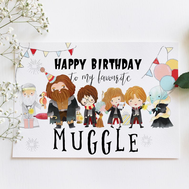 Happy Birthday to my favourite Muggle Grußkarte - Etsy.de
