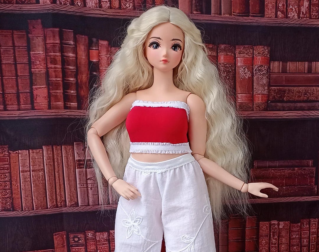 Bjd 1/3 SD Pear Body Clothes Red, Pink Tube Top for Dolls 24”/60cm Type ...