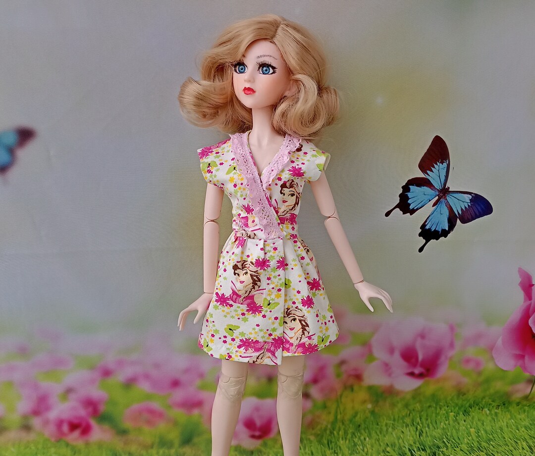 Bjd 1/4 Msd Clothes. Cotton Jersey Wrap Simple Casual Dress for Dolls ...