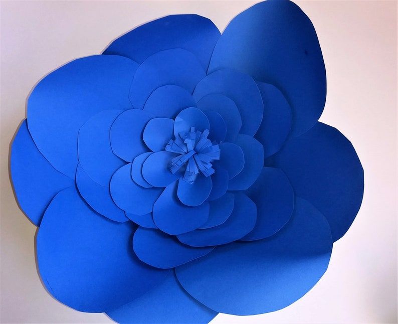 Party in a Box Blue Paper Flower Backdrop Photo Background - Etsy