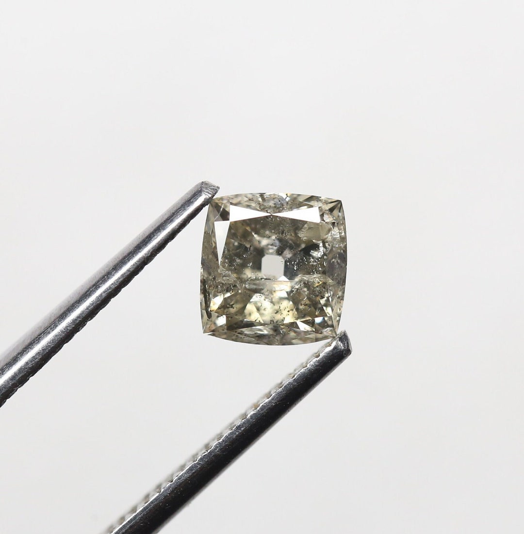 1.06 Ct. 6.0 X 5.7 MM Natural Salt and Pepper Brown Peruzzi Cut Loose ...