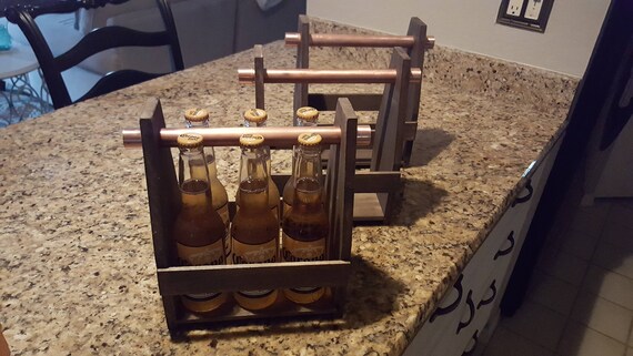 Beer Caddy With Copper Handle - Etsy