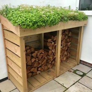 Triple Wheelie Bin Store With Green Roof Planter - Etsy UK