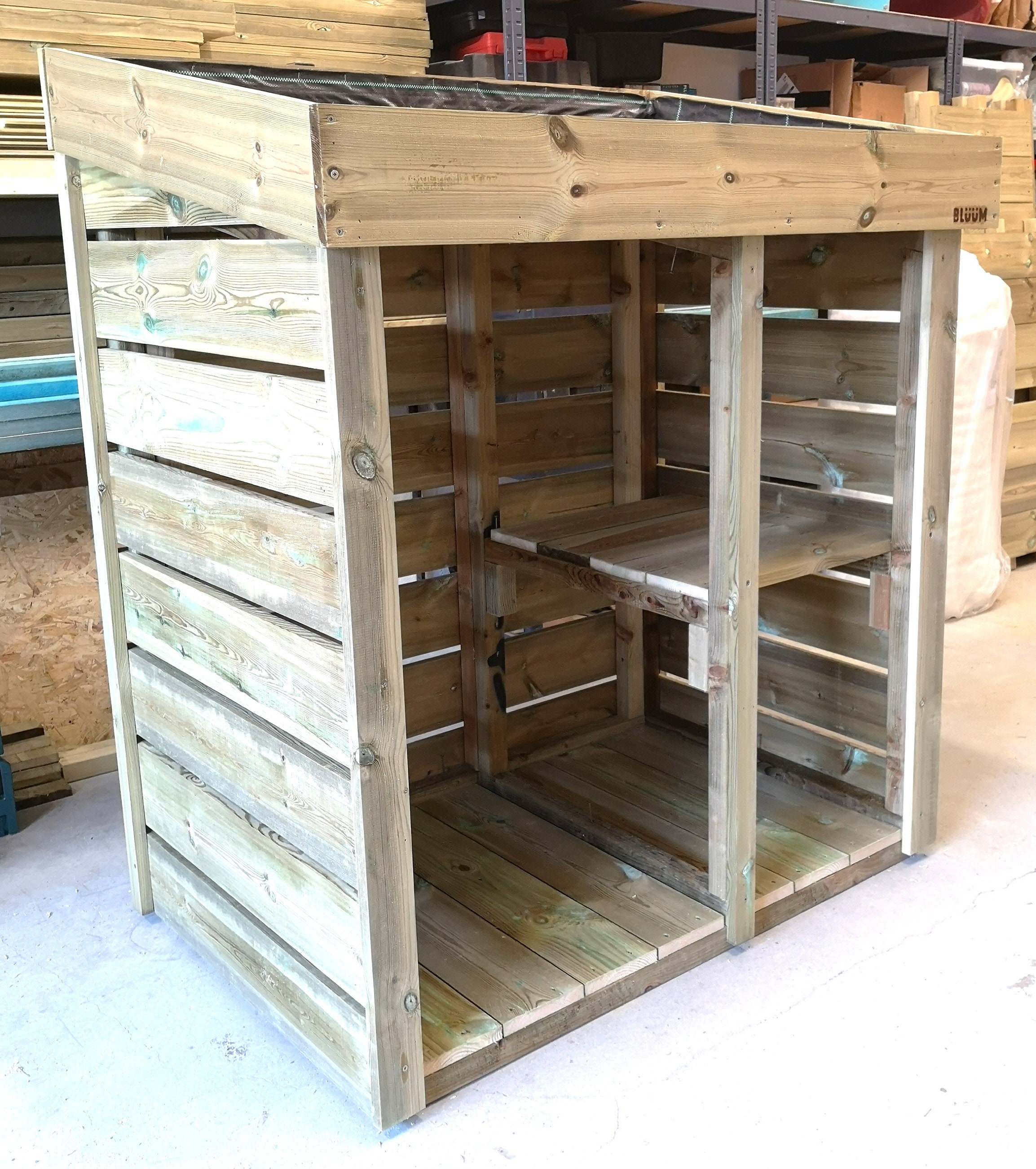 Wheelie Bin & Recycling Store With Green Roof Planter - Etsy UK