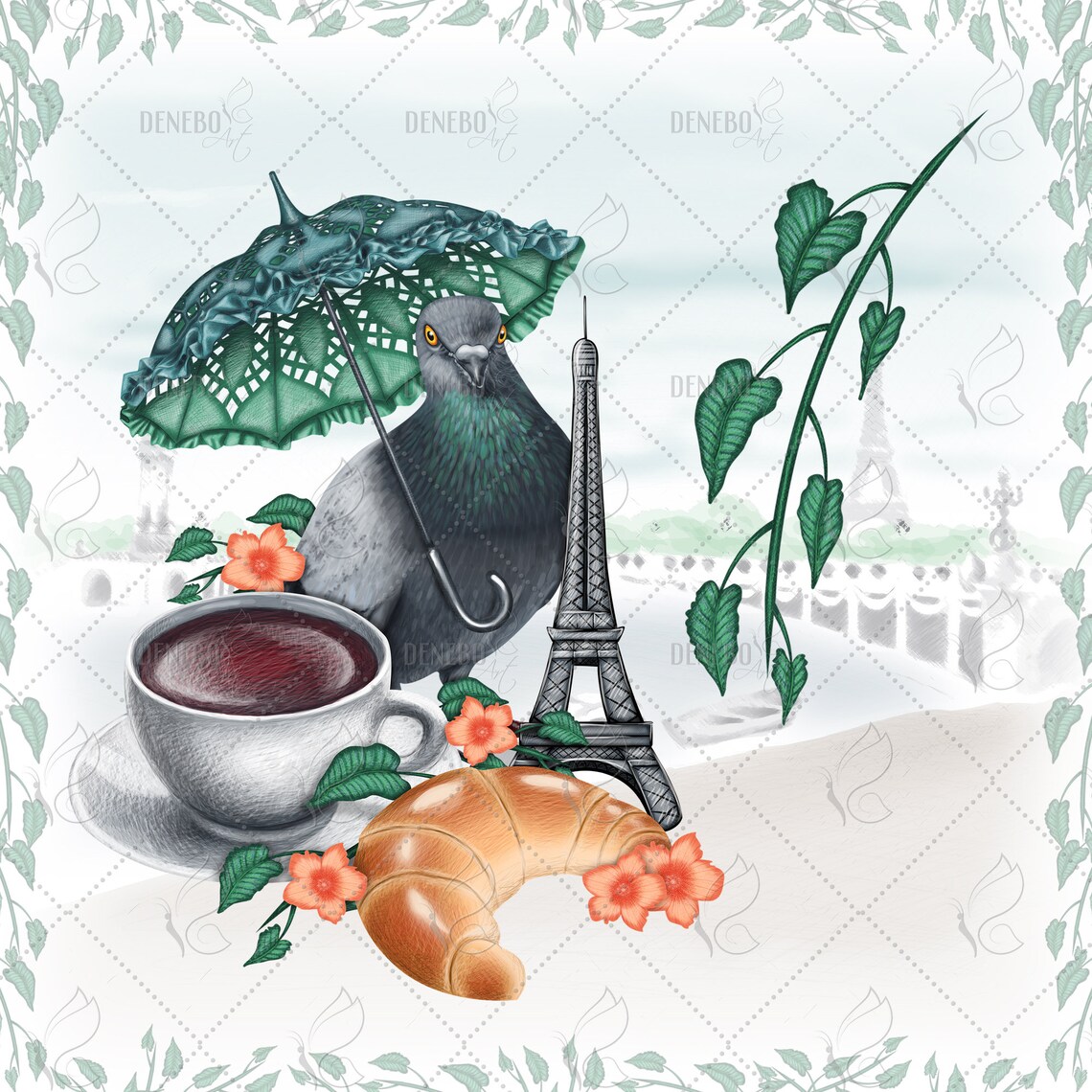 Paris Clipart France Clipart Eiffel Tower French Style - Etsy