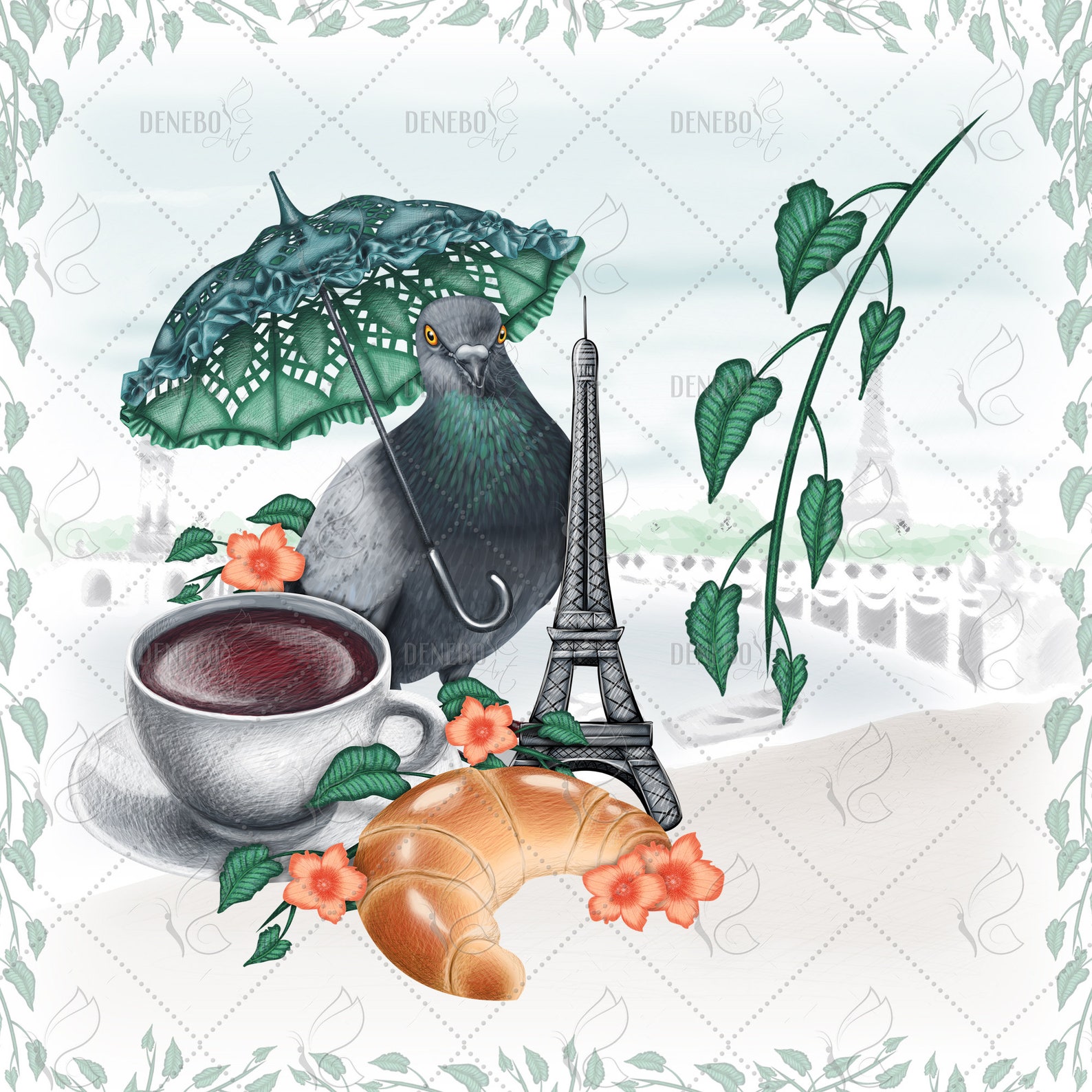 Paris Clipart France Clipart Eiffel Tower French Style - Etsy