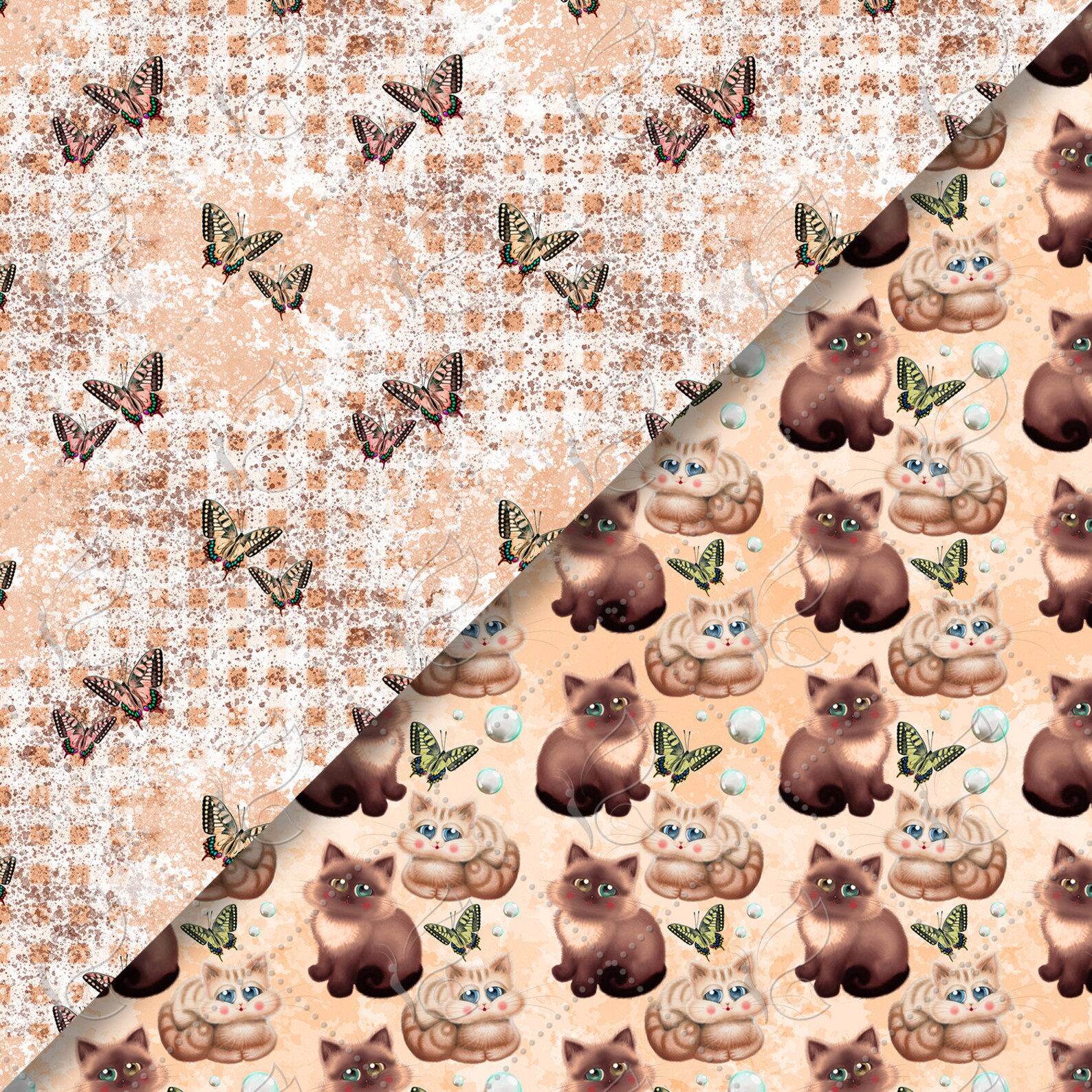 Cat Digital Papers Digital Paper Seamless Pattern Digital - Etsy