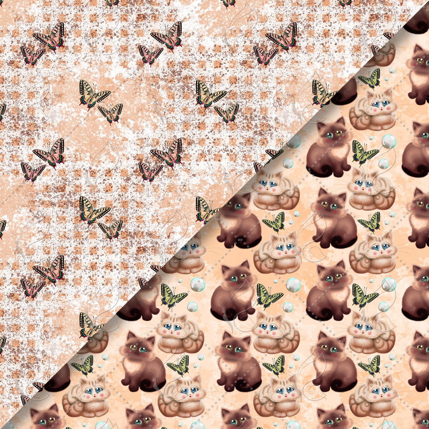 Cat Digital Papers Digital Paper Seamless Pattern Digital - Etsy