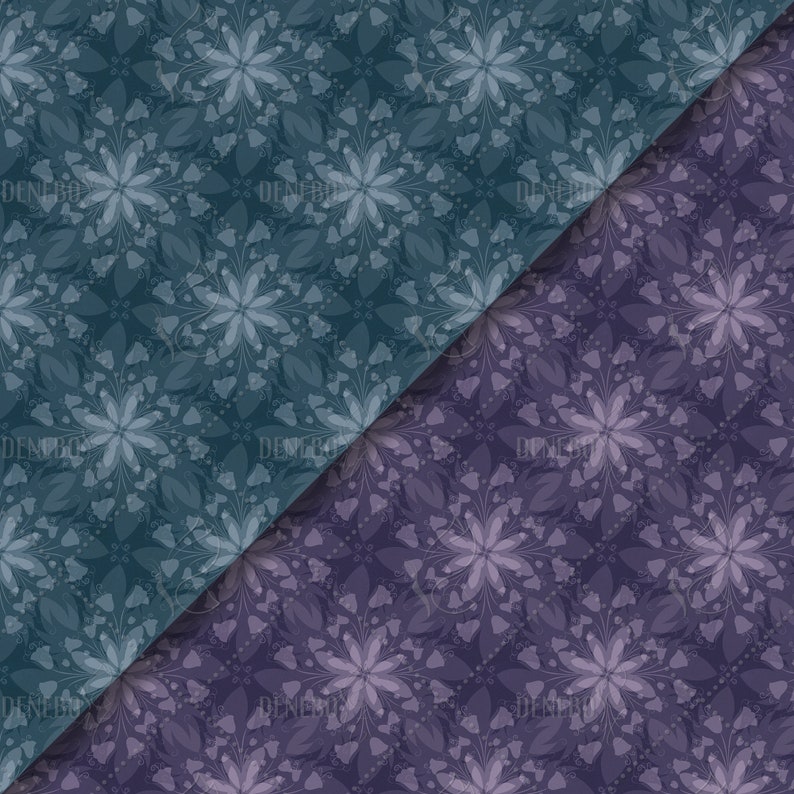 Night Sky Digital Paper Set Flower Pattern Stars Paper Pack - Etsy