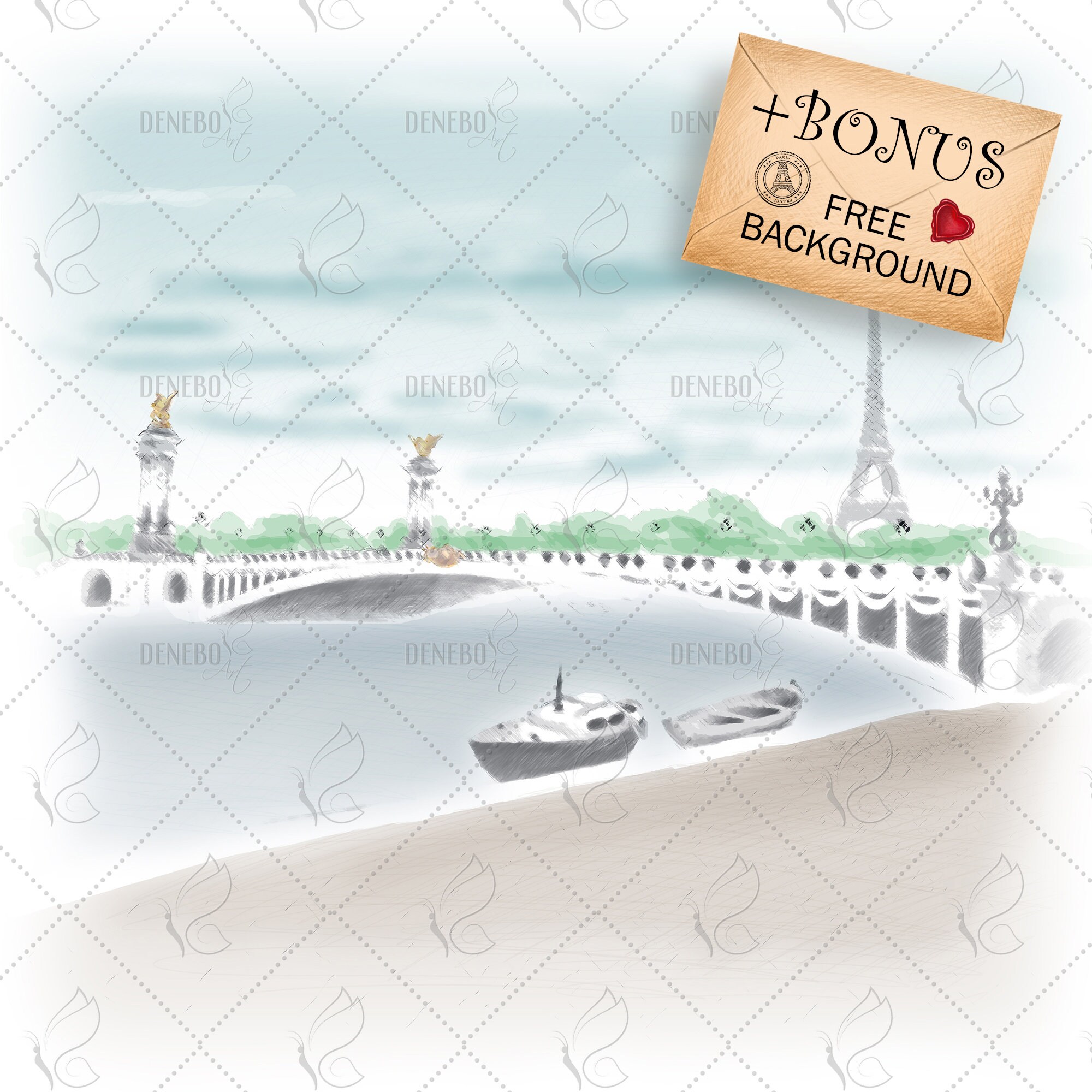 Paris Clipart France Clipart Eiffel Tower French Style - Etsy