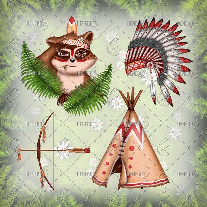 Tribal Clipart Native American Clip Art Indian Graphics Dreamcatcher ...