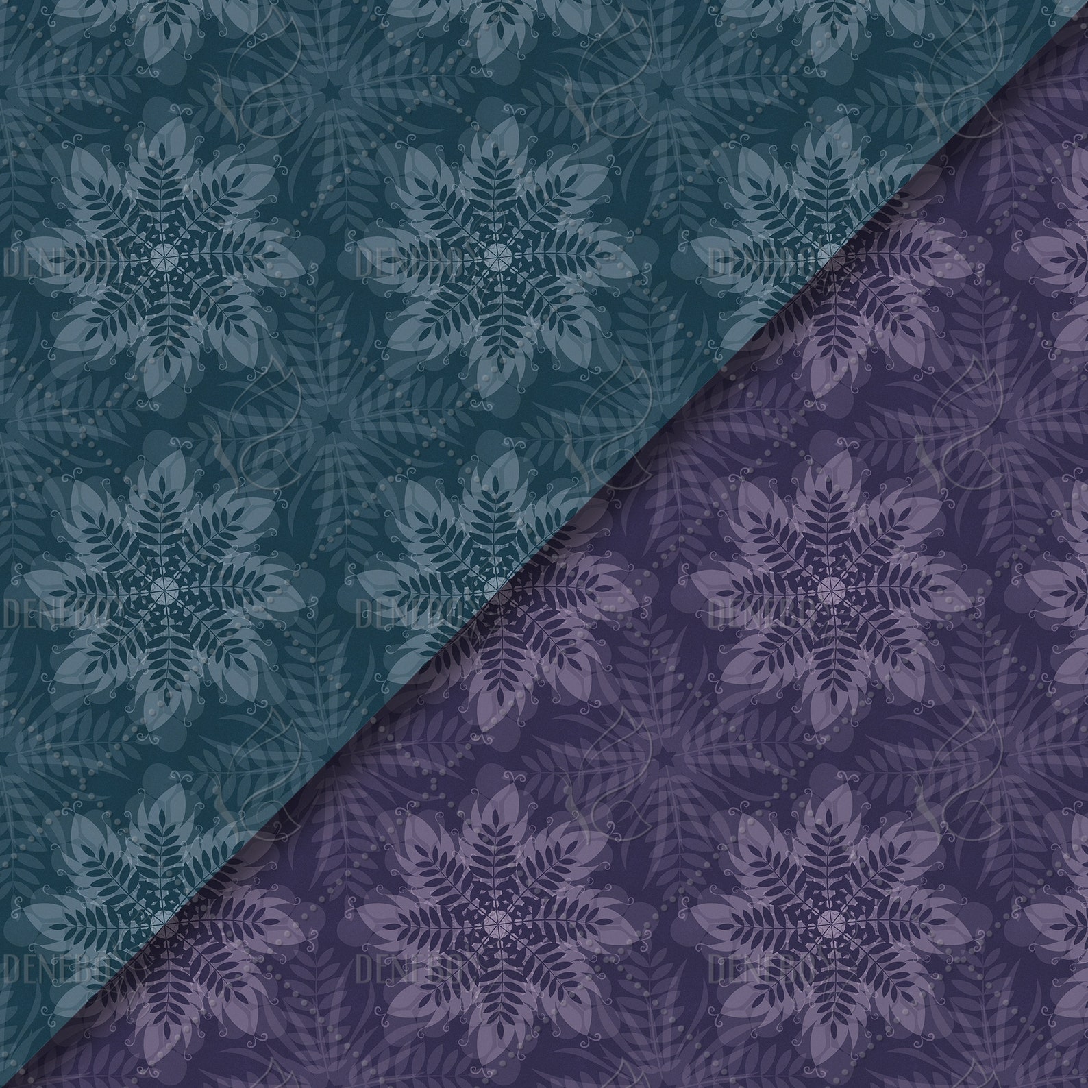 Night Sky Digital Paper Set Flower Pattern Stars Paper Pack Dark Blue ...