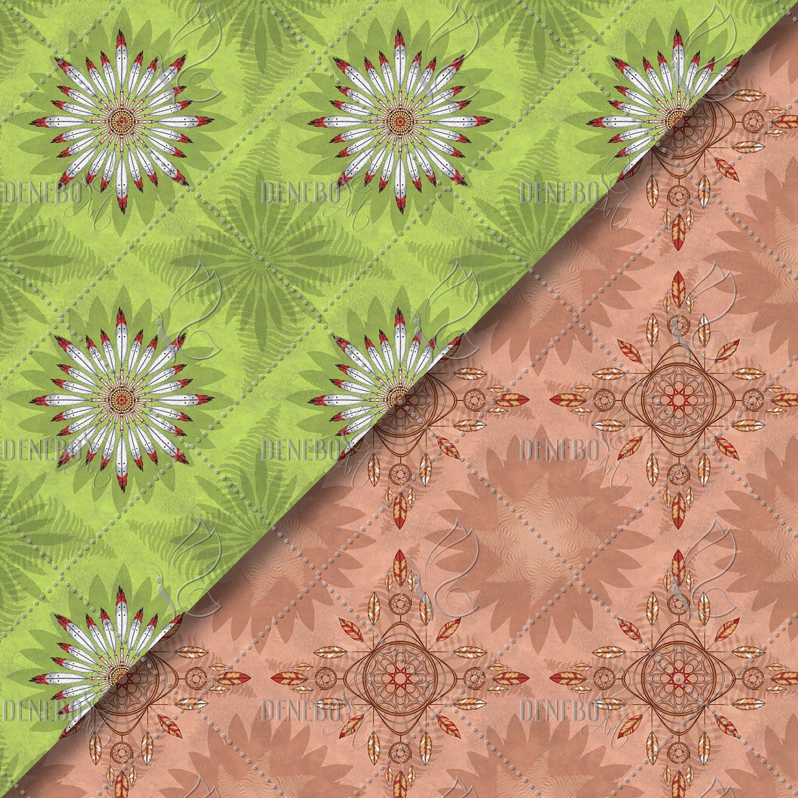 Tribal Digital Paper Pack Native American Digital Set Indian Girl ...