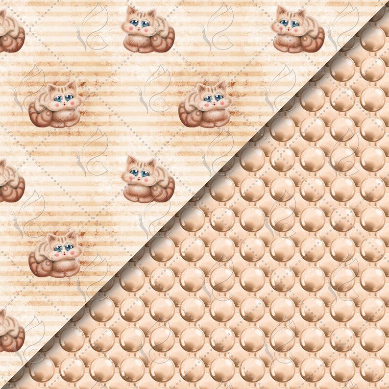 Cat Digital Papers Digital Paper Seamless Pattern Digital - Etsy