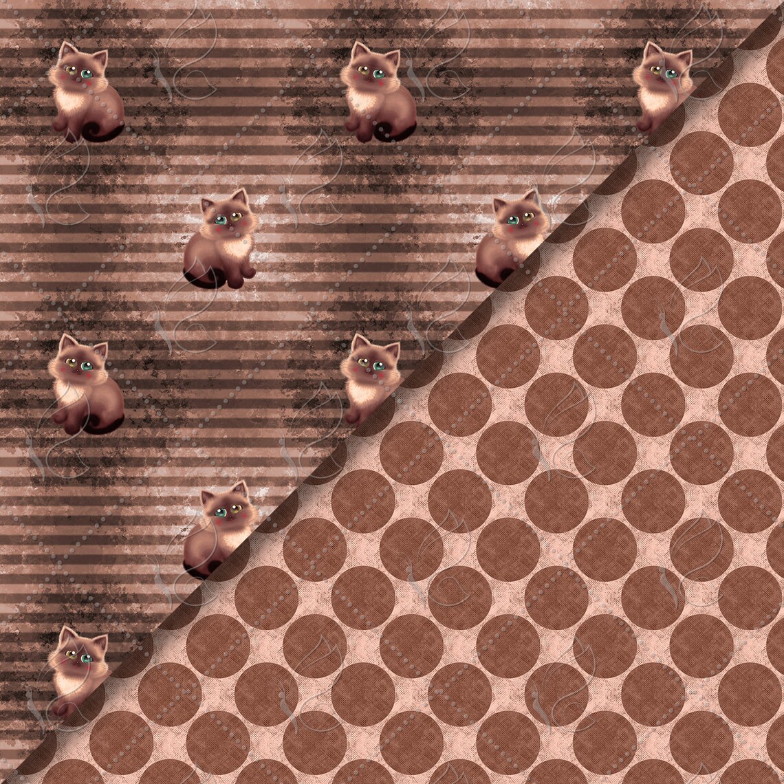 Cat Digital Papers Digital Paper Seamless Pattern Digital - Etsy