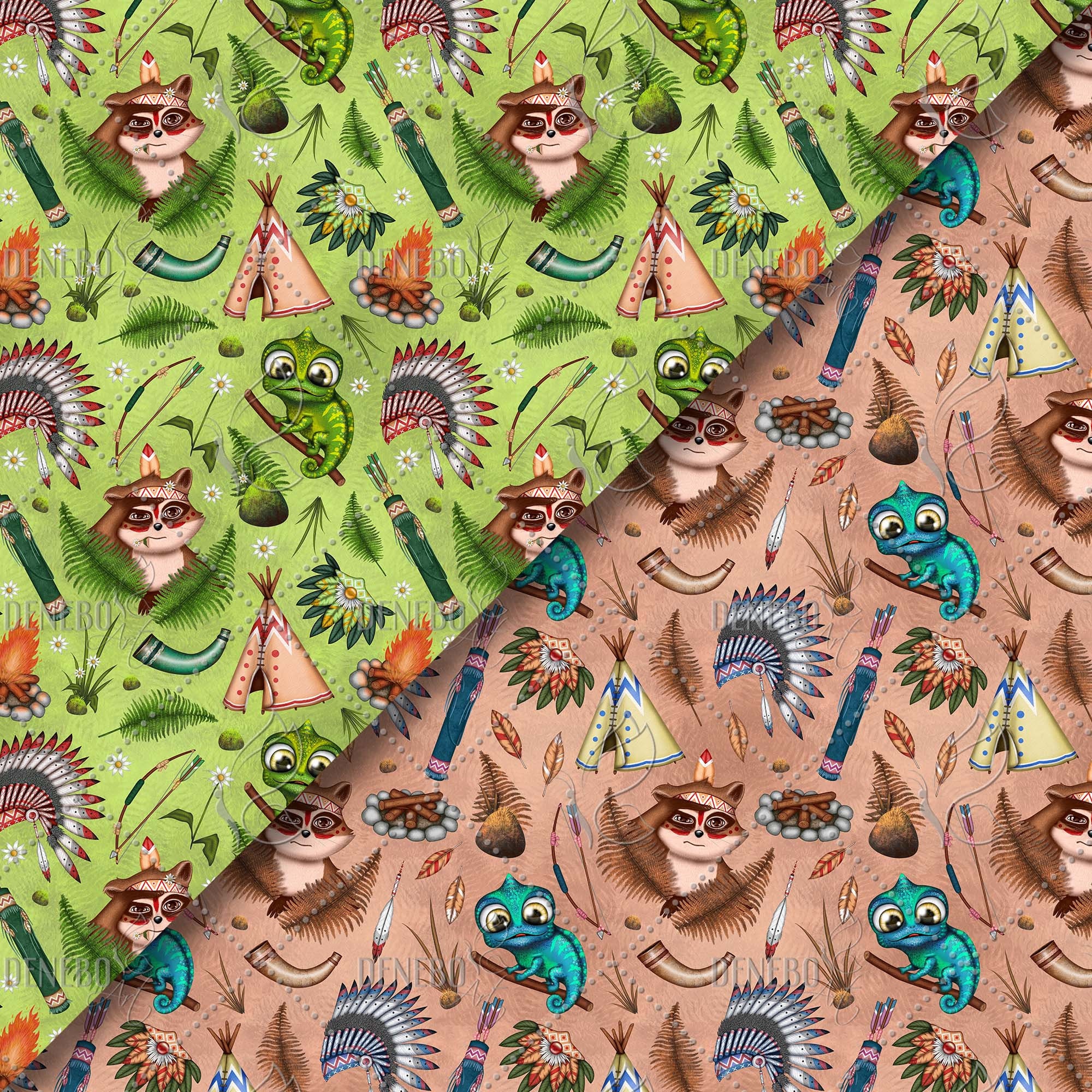 Tribal Digital Paper Pack Native American Digital Set Indian Girl ...