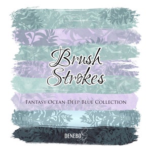 Flowery Strokes Brush Strokes Instant Download Paint Strokes Digital ...