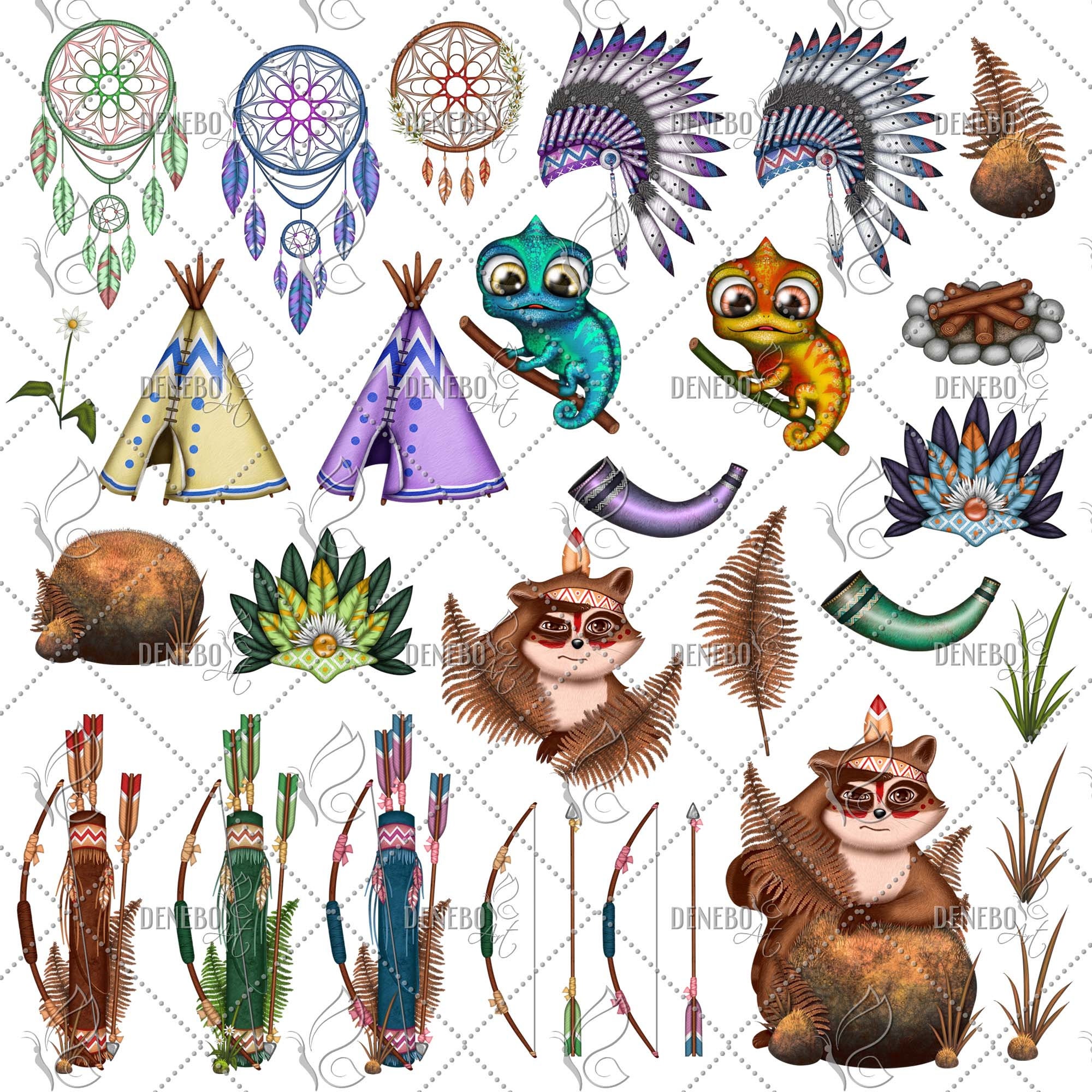 Autumn Clipart Fall Clip Art Native American Clipart Tribal Clip Art ...