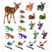 Animal Clipart Woodland Animals Art Forest Animals Digital Deer Rabbit ...