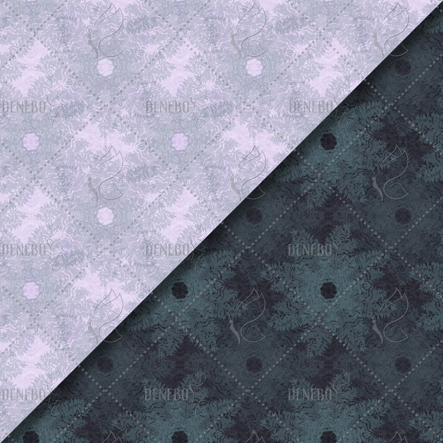 Flower Patterns Sea Plants Papers Fairy Tale Under the Sea Collage ...