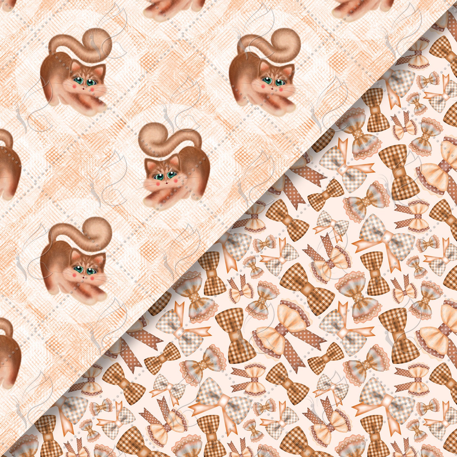 Cat Digital Papers Digital Paper Seamless Pattern Digital - Etsy