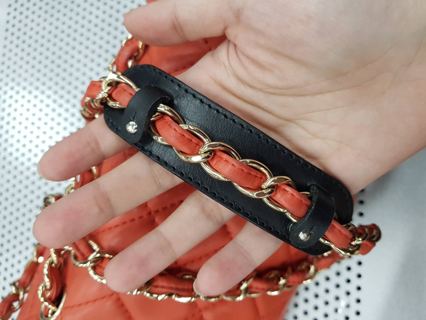 Slim and Normal Shoulder Strap Pad - Genuine Leather Pad for Chain Bag ...