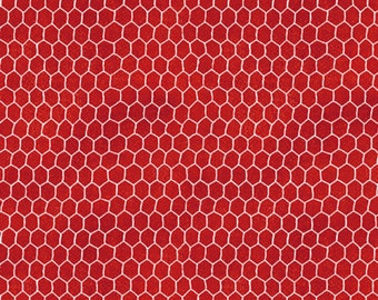 Red Chicken Fabric - Etsy