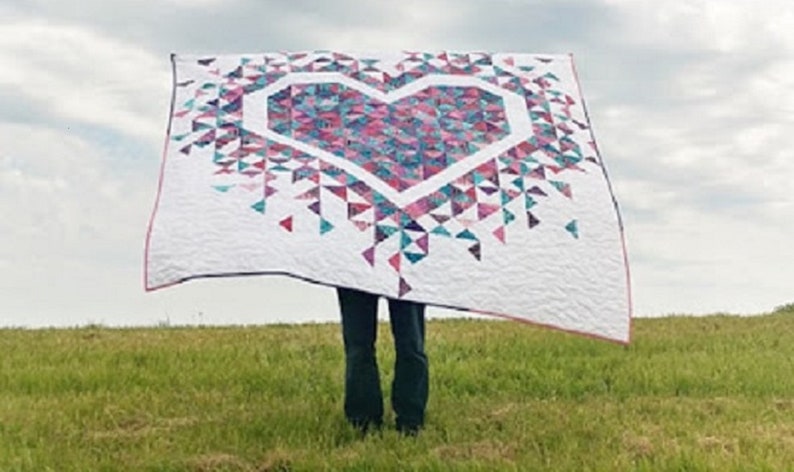 Exploding Heart Quilting Pattern Slice of Pi Quilts | Etsy