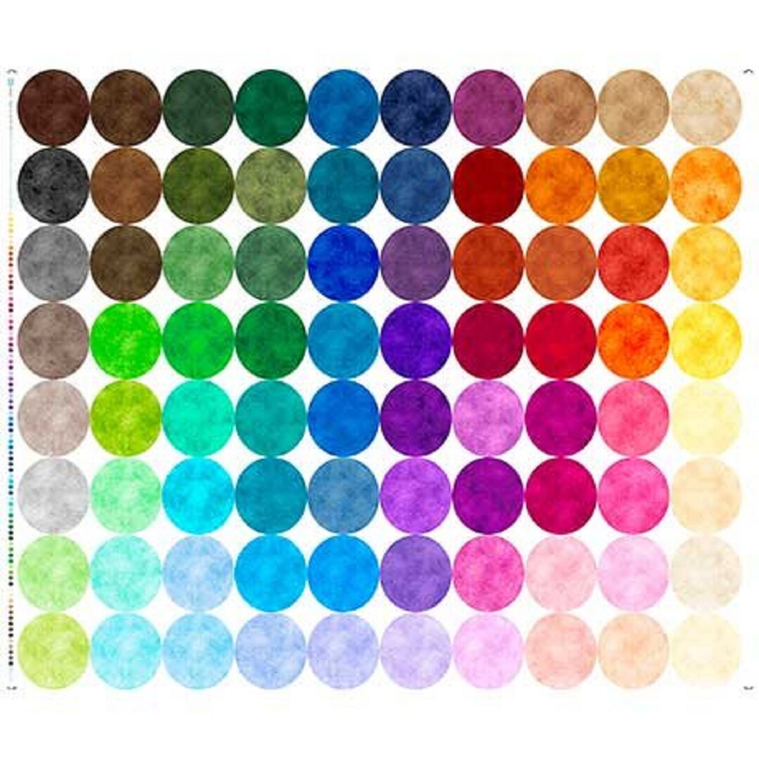 Rapture Colors Round Circles on White 28000-X QT Fabrics 3 - Etsy