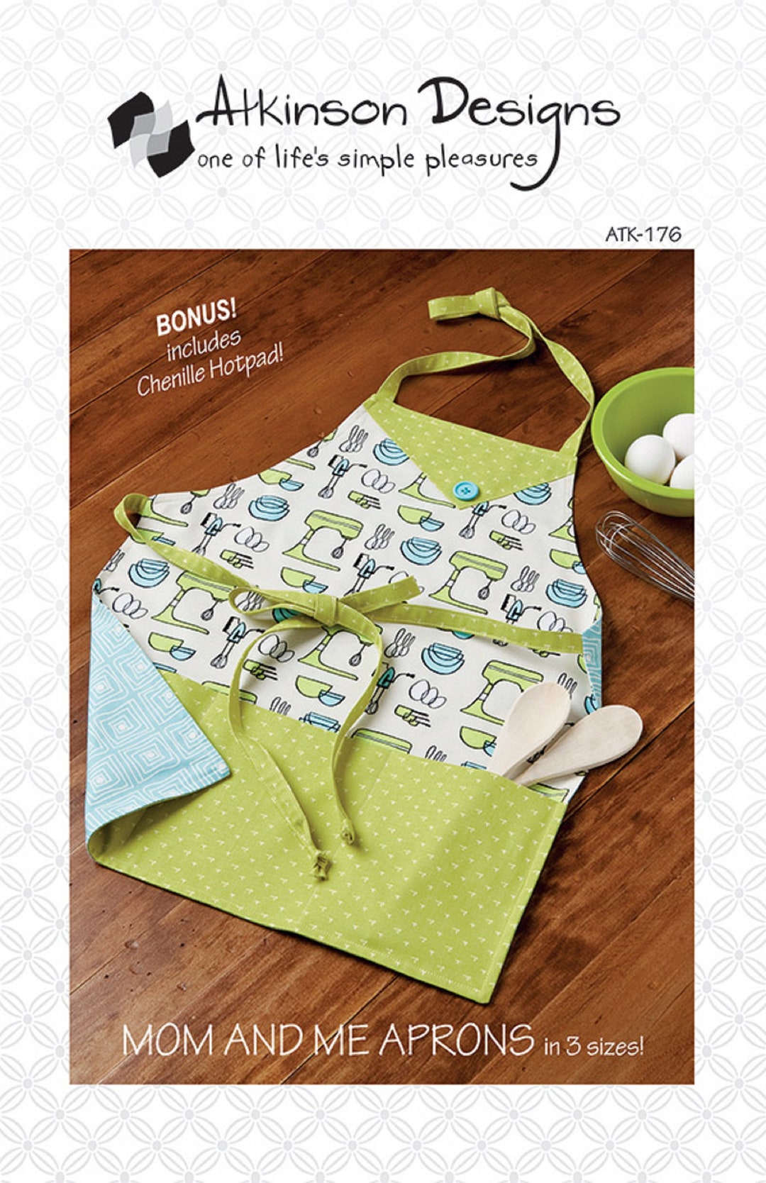 Mom and Me - Atkinson Designs - Lined Apron Pattern 3 Sizes - Adult ...