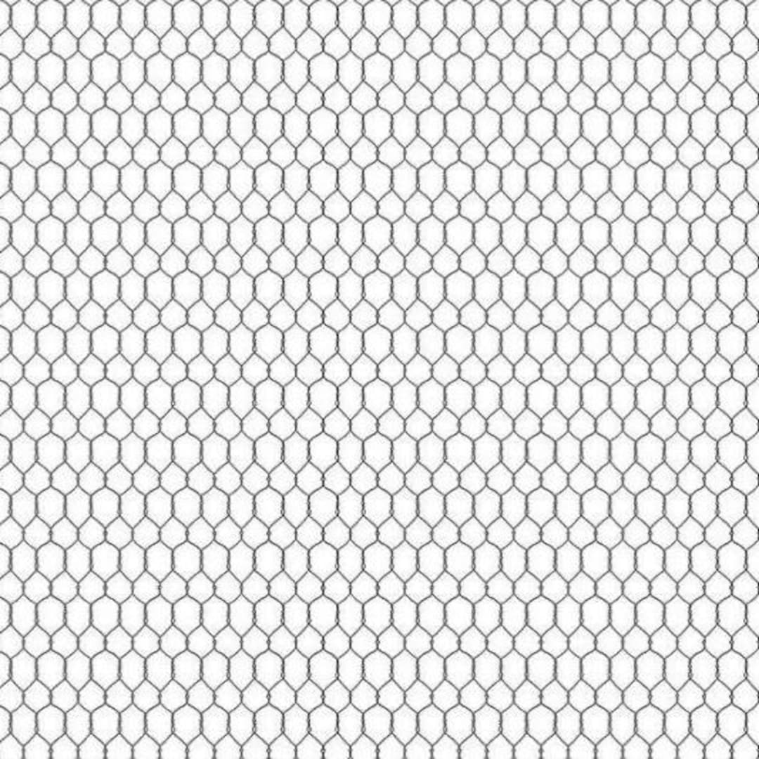 Farm Livin Chicken Wire Fabric White - Riley Blake by the 1/2 Yard ...