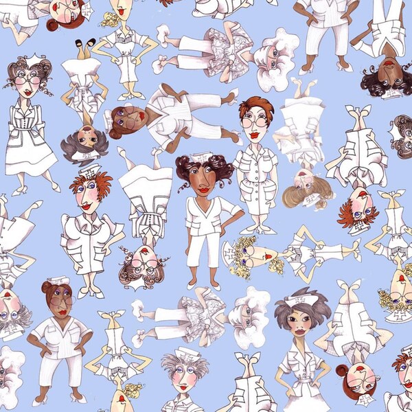 Nurse Fabric - Etsy