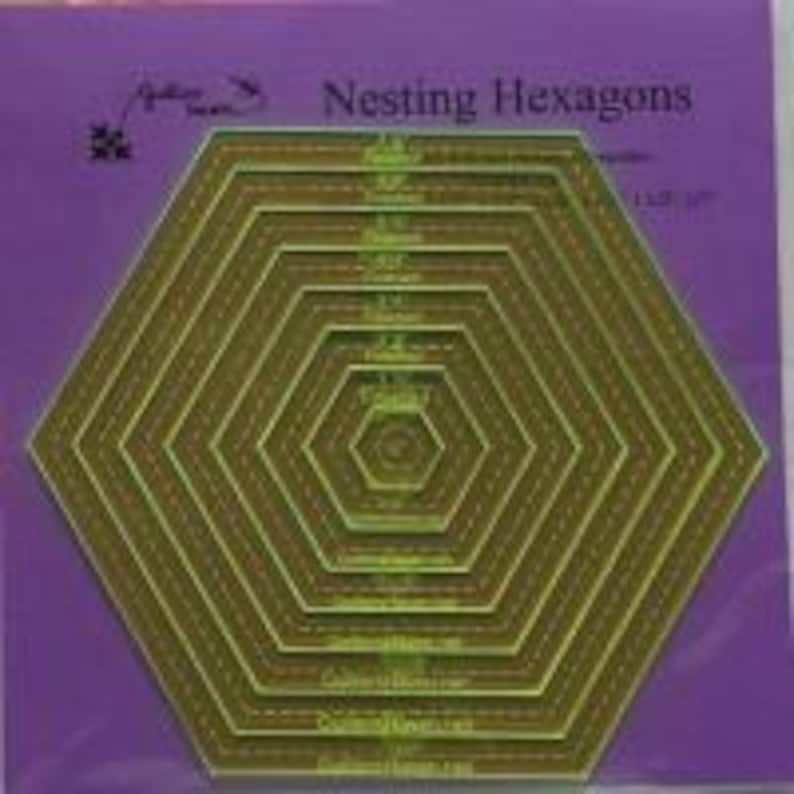 Nesting Hexagons Acrylic Templates - 7 Sizes - , 7, 6, 5, 4,3,2, 1 ...