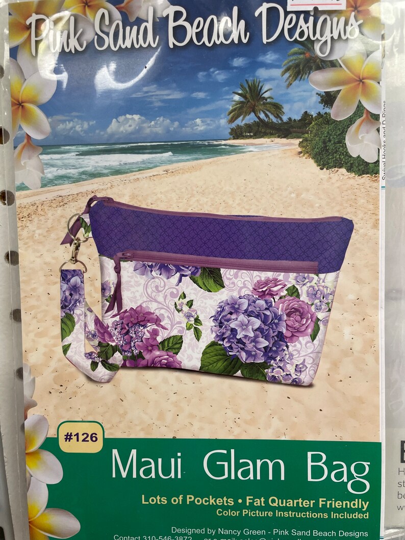 PS 126 Glam Bag Pattern Pink Sand Designs Cosmetic - Etsy