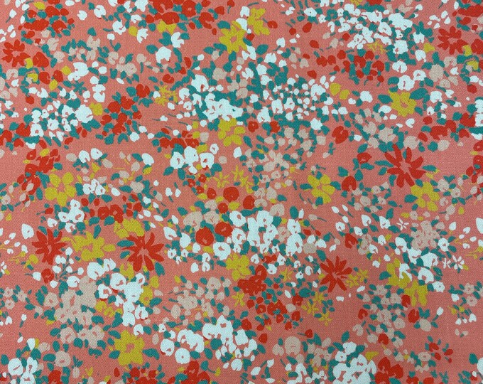 Lady Bird - Crystal Manning - Moda Fabric- Peach and Green Floral on ...