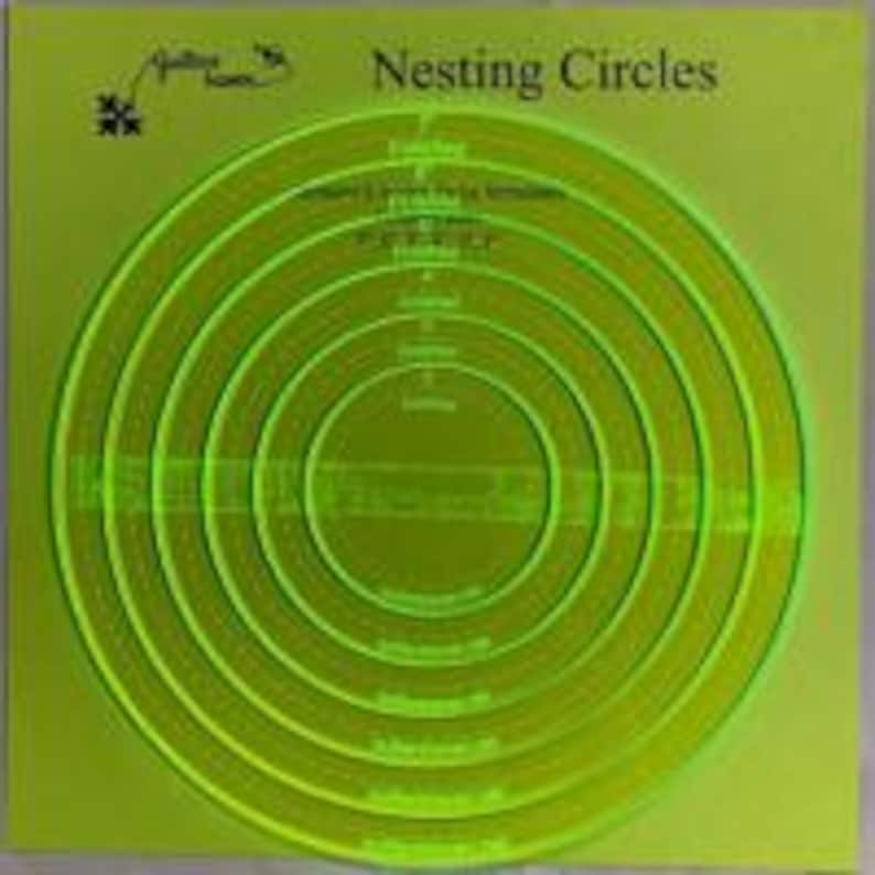 Nesting Circles (#1) Even Acrylic Templates - 6 Sizes 7, 6, 5, 4,3,2 ...