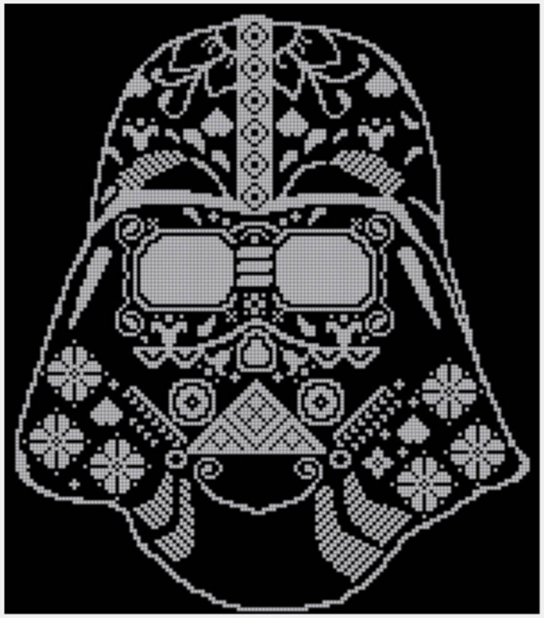 Darth Vader Sugar Skull Cross Stitch Pattern - Etsy