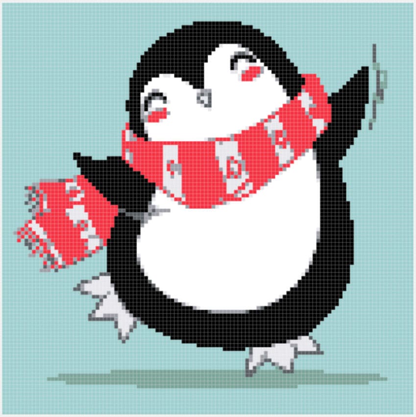 Penguin Cross Stitch Pattern - Etsy