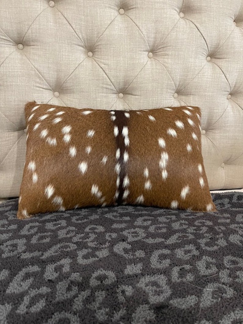 Axis Deer Hide Pillow #2 - Etsy